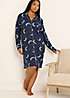Yours Curve Moon & Star Button Soft Touch Nightdress | Kaleidoscope