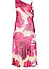 Yours London Curve Blurred Floral Drape Shoulder Dress | Kaleidoscope